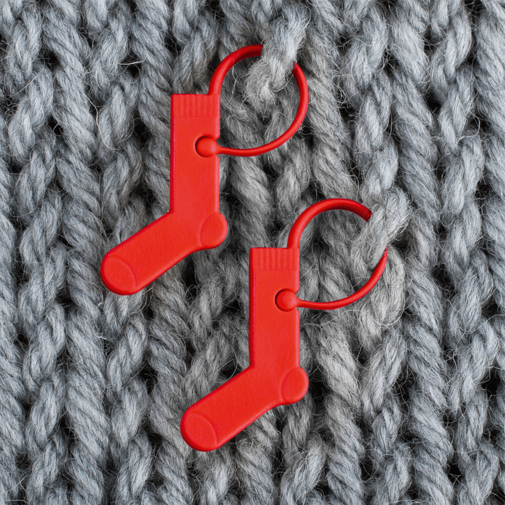 Addi Stitch markers sock red, 6 pieces – CamelliaYarns