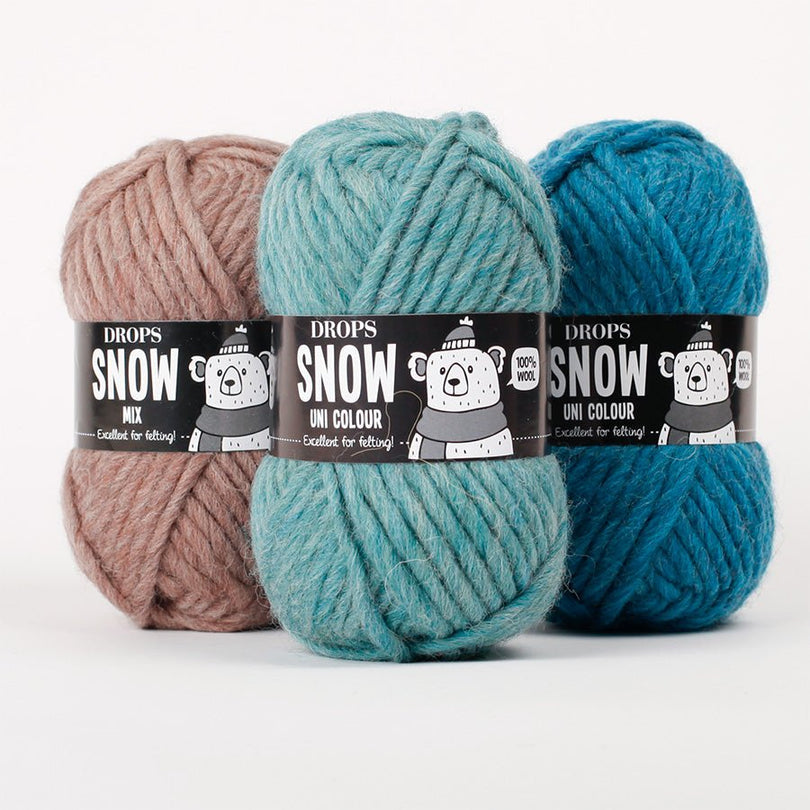 DROPS Snow – 100% Wool Super-Bulky Yarn for Warm, Chunky Knits ...