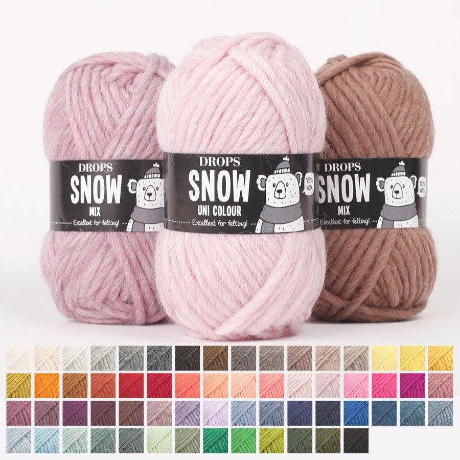 DROPS Snow – 100% Wool Super-Bulky Yarn for Warm, Chunky Knits ...