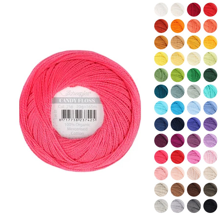 Scheepjes Candy Floss Yarn 50g – Lace Weight Cotton Yarn – CamelliaYarns